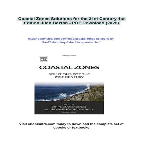 Coastal Zones Solutions for the 21st Century 1st Edition Juan Baztan | PDF