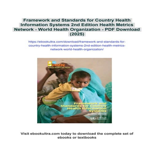 Framework and Standards for Country Health Information Systems 2nd ...