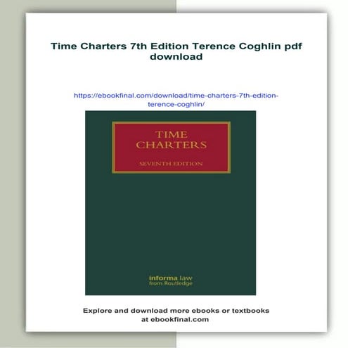 Time Charters 7th Edition Terence Coghlin | PDF