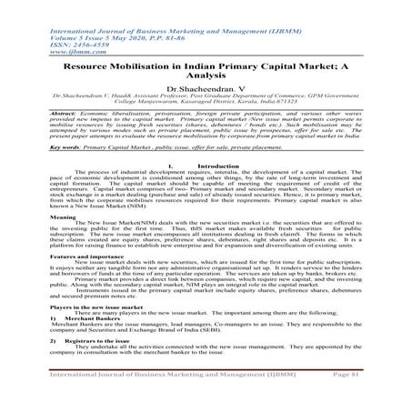 Recent trends in primary market | PPTX