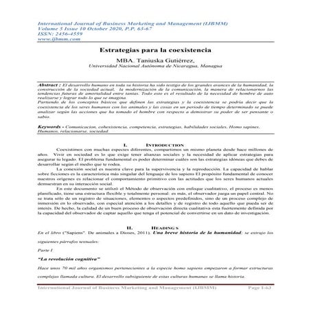 Estrategias para la coexistencia | PDF