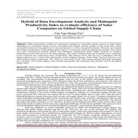 Hybrid of Data Envelopment Analysis and Malmquist Productivity Index to evaluate efficiency of ...