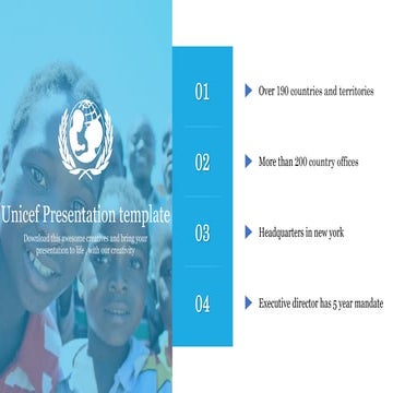 Unicef presentation template for downloading | PPT