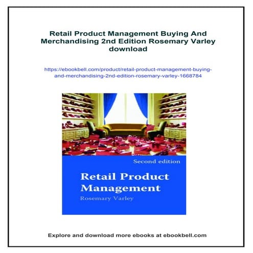 Retail Product Management Buying And Merchandising 2nd Edition Rosemary ...