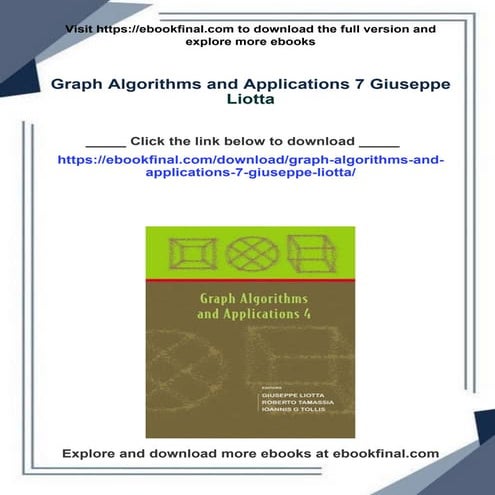 Instant ebooks textbook Graph Algorithms and Applications 7 Giuseppe Liotta download all ...