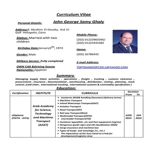 John-Curriculum-Vitae | PDF