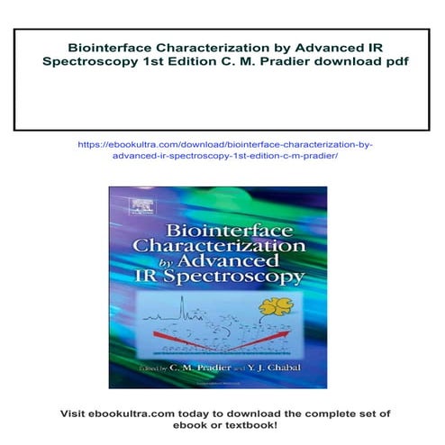 Biointerface Characterization by Advanced IR Spectroscopy 1st Edition C ...