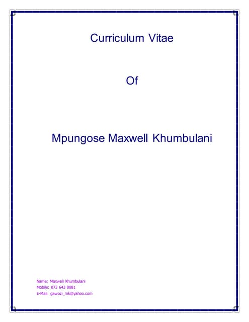 carriculum vitae pppp[1] | PDF