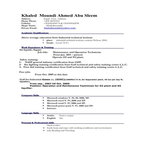 wael cv sud 1 pdf | PDF