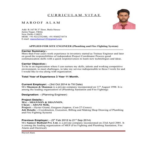 Maroof Resume | DOC