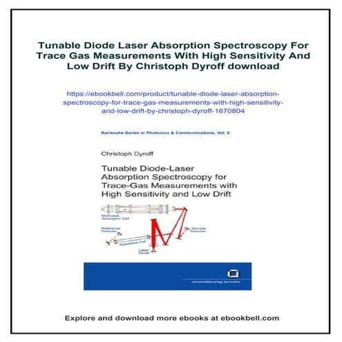 Tunable Diode Laser Absorption Spectroscopy For Trace Gas Measurements With High Sensitivity And ...