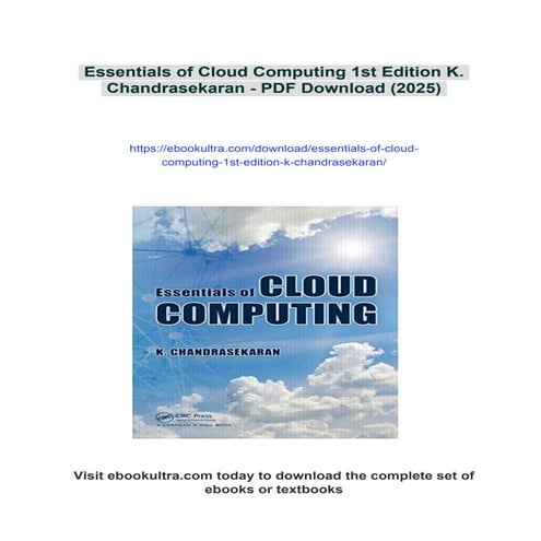 Essentials of Cloud Computing 1st Edition K. Chandrasekaran | PDF
