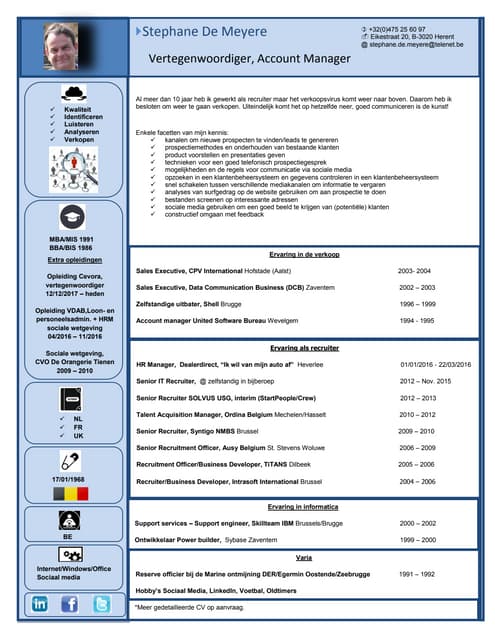 Cv willem delaere nl - 2013 | PDF