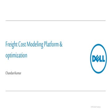 Freight Cost Modeling Platform&Optimization | PPT