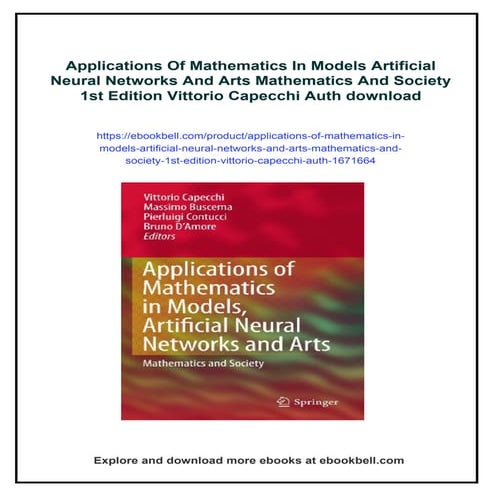 Applications Of Mathematics In Models Artificial Neural Networks And ...