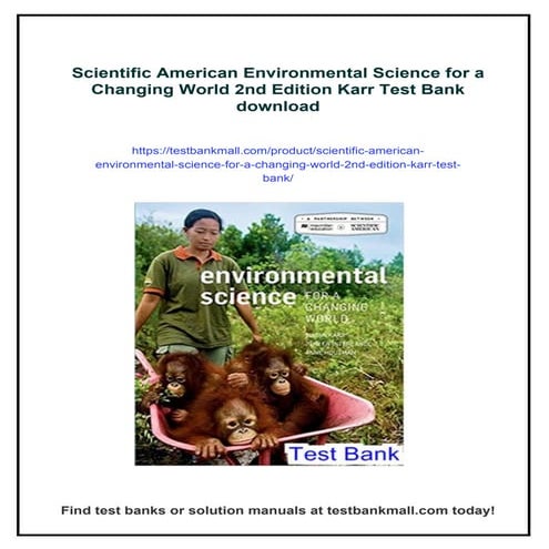 Scientific American Environmental Science for a Changing World 2nd ...