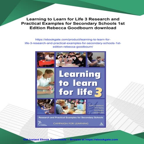 Learning to Learn for Life 3 Research and Practical Examples for ...