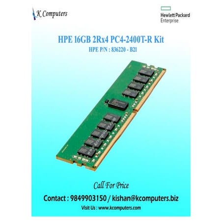 HPE 16GB 2Rx4 PC4-2400T-R Kit | PPT