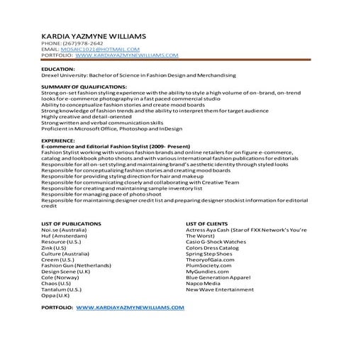 KARDIA YAZMYNE WILLIAMS RESUME (1) (Autosaved) | DOCX