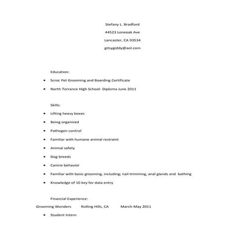 Resume | RTF