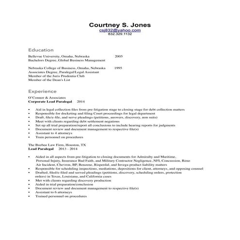 Marc Folladori resume | PDF