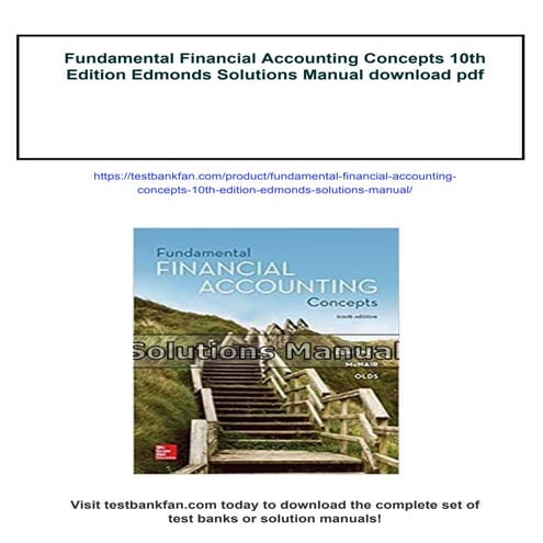 Fundamental Financial Accounting Concepts 8th Edition Edmonds Solutions Manual | PDF