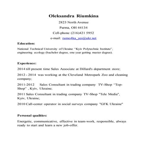 resume | DOCX