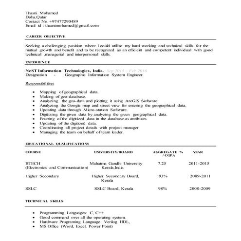 thasni cv1 | DOCX