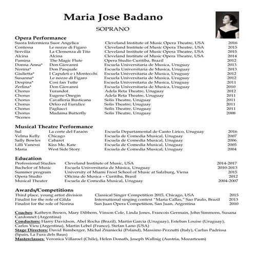 Maria Jose Badano - RESUME | PDF
