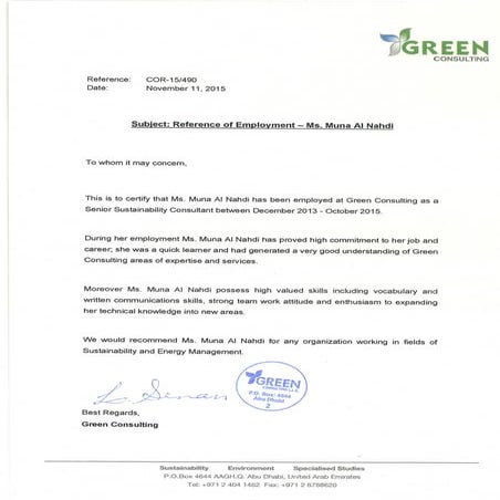 Green Consulting -Recom | PDF