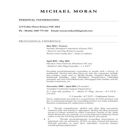Michael Moran Resume | DOC