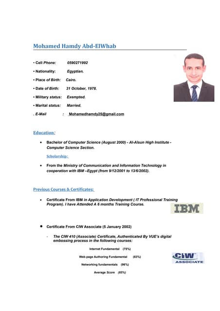 Hesham ezzat cv | PDF
