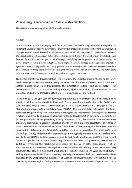 Abstract Master Thesis | PDF