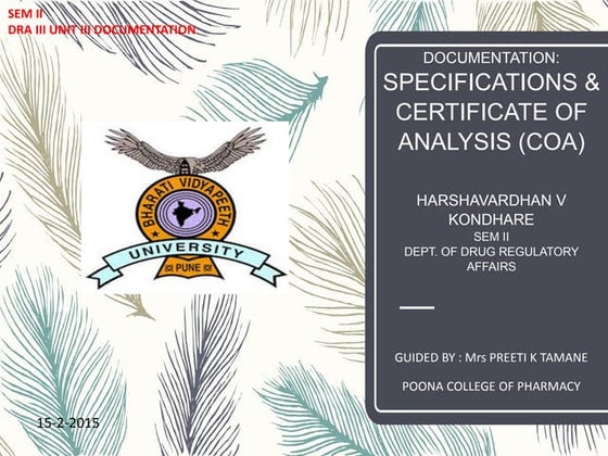WHO Guidance on Model Certificate of Analysis (COA) | PDF