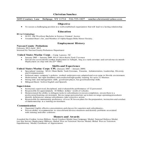 CHRISTIAN SANCHEZ RESUME | DOCX