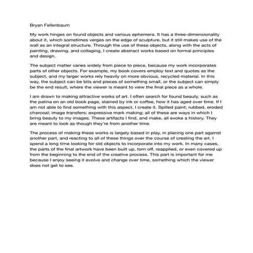 Artist Statement | PDF