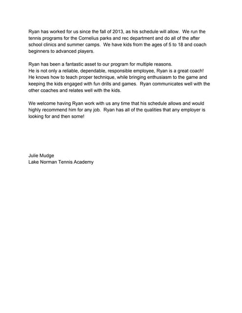 Telluride Adaptive Sports Program (TASP) Letter of Recommendation for ...