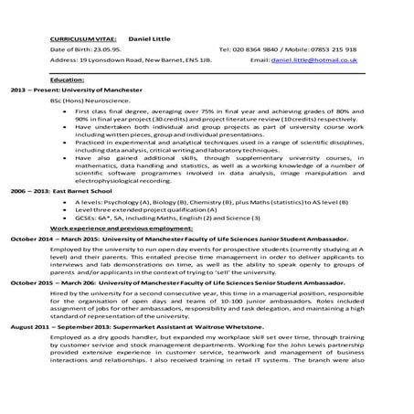 Placement CV | DOCX