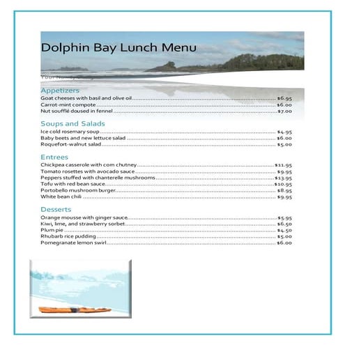 Main Menu Items | PDF