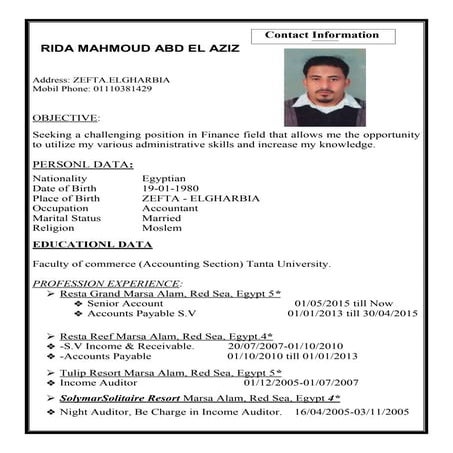 Reda CV | PDF