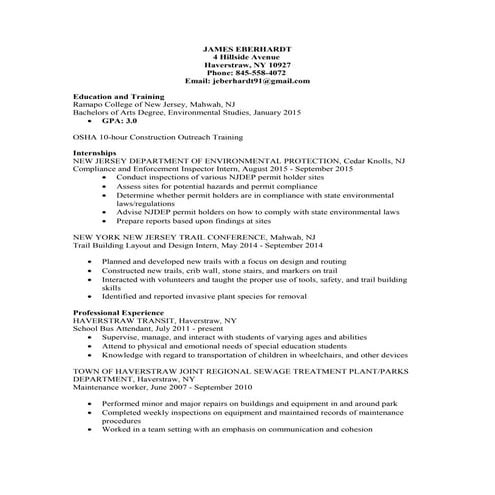 James Eberhardt Resume(1) | DOC