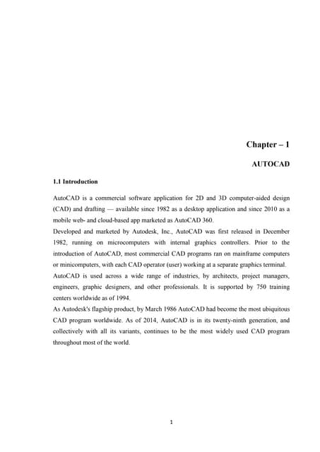 Introduction to AutoCAD Commands | PDF