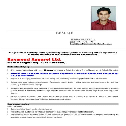 Murali resume_July2016 | DOCX