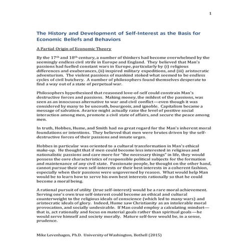 Understanding Self-Interest (2) | PDF