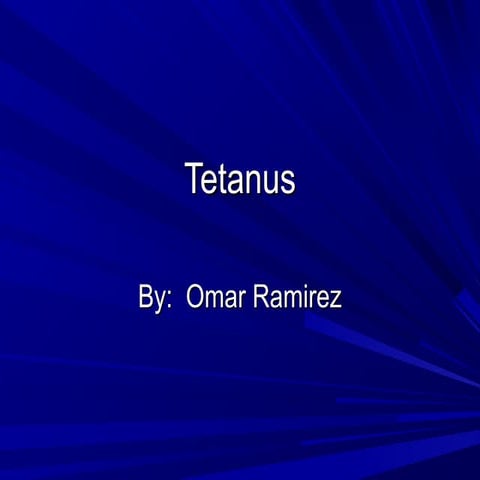 Tetanus | PPT
