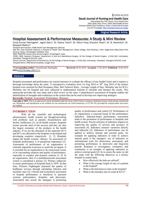Hospital Statistics | PPTX