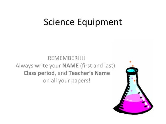 Science Tools | PPT | Chemistry | Science