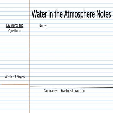 Water in the Atmosphere Notes | PPTX