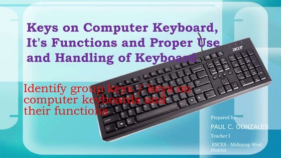 Introduction to keyboarding & document processing_PPT1.pptx | Computer Peripherals | Computing