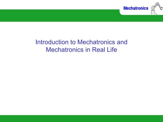 mechatronics-1 | PPT